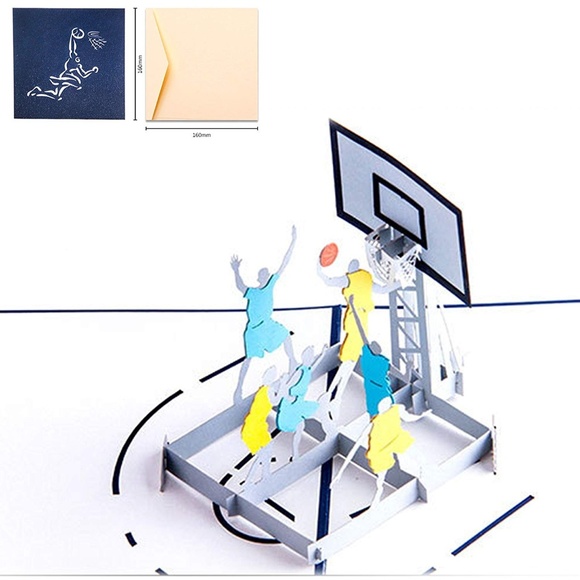 Independent | Party Supplies | 3d Basketball Popup Greeting Card Laser ...